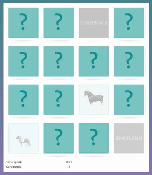 Horse Breeds Memory Game - Allpony, By the U.S. Pony Clubs